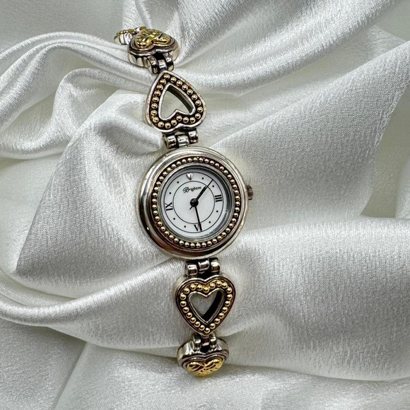 Brighton | Accessories | Vintage Brighton Heart Shape Link Silver Tone ...